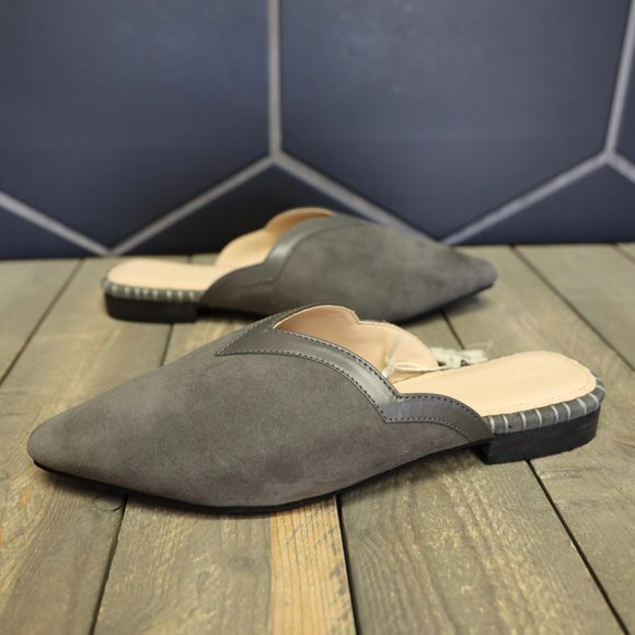 Rag & Co | Shoes | Rag Co Orla Grey Classic Suede Walking Mule Slip On ...